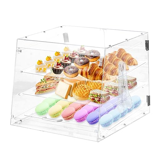 3 Tray Commercial Countertop Bakery Display Case, Clear Display Case ...