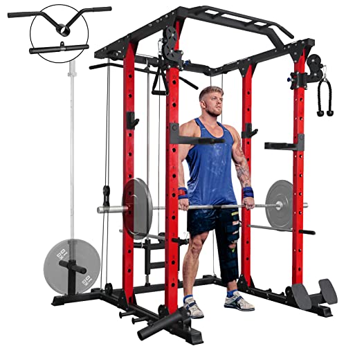 ER KANG Power Cage, 1500LBS Power Rack Cage with Cable Crossover System ...