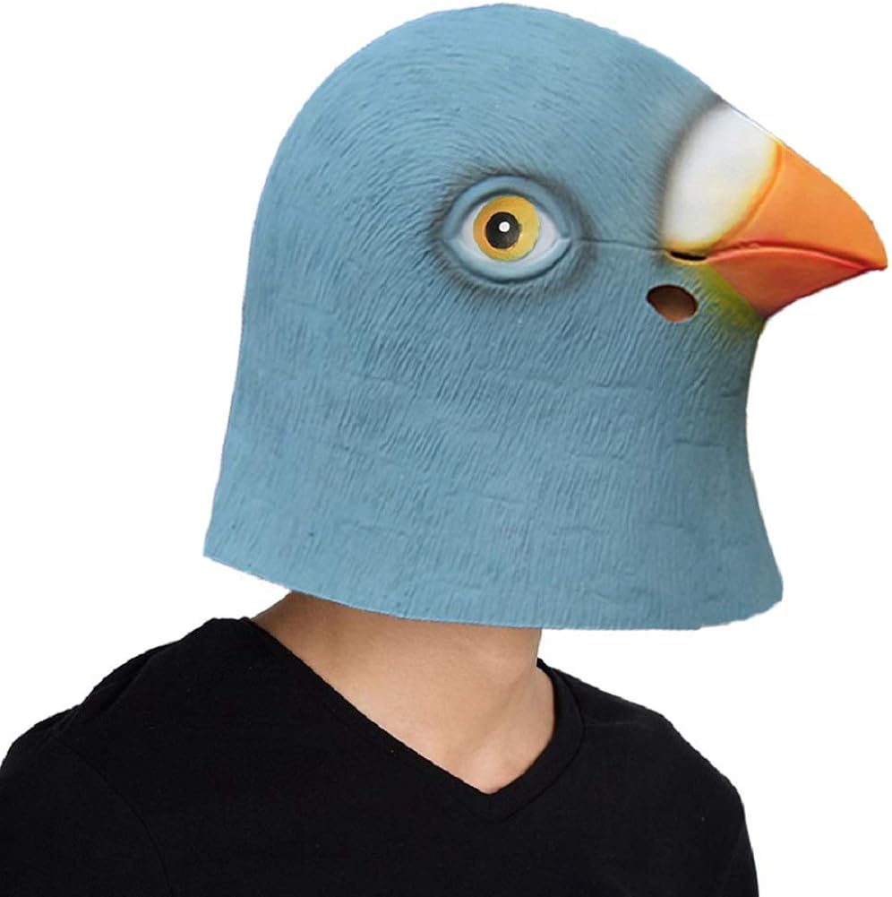 Amazon.com: Pigeon Mask Halloween Costume Latex Animal Full Head Adult ...
