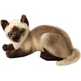 Amazon.com: Cute Simulation Siamese Cat Plush Toy Realistic Lifelike ...
