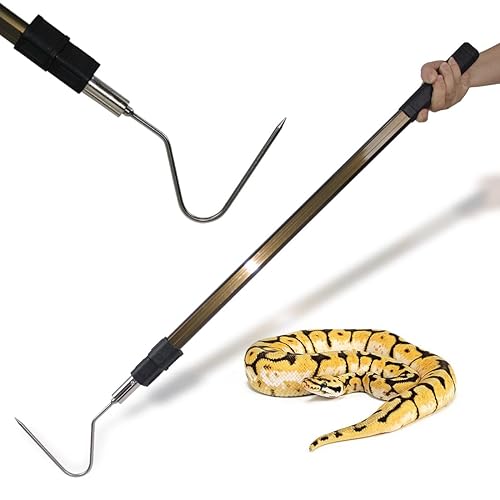 66" Snake Hook Reptile Catcher Stick Tongs Grabber Handling Tool for ...