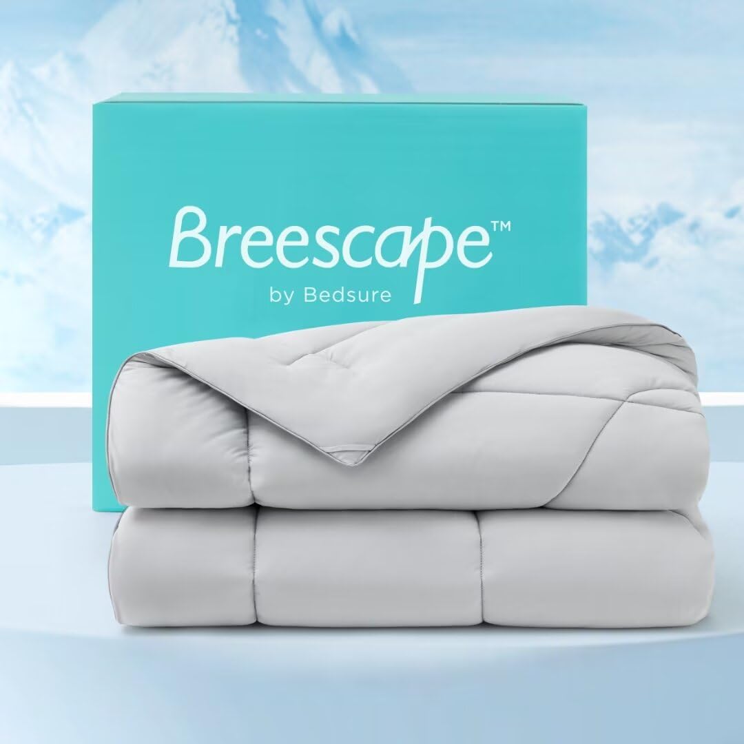 Bedsure Breescape Cooling Comforter King Size, Double-Sided Cool Tech ...