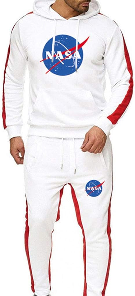 ZGDJZM Herren Jogging Trainingsanzug, NASA Hoodie Space Exploration ...