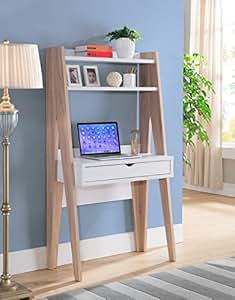 Amazon.com: Smart Home 151288 Regina Home Office Ladder Desk: Kitchen ...