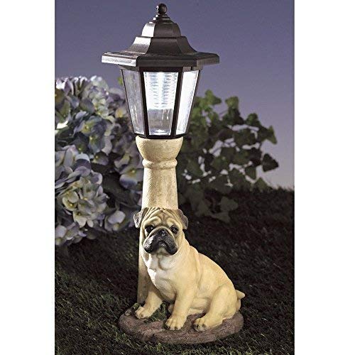 Bits and Pieces - Solar Fawn Pug Lantern - Outdoor and Garden Lighting ...