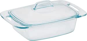 Amazon.com: Pyrex Easy Grab | Two Quart Glass Casserole Dish with Lid ...