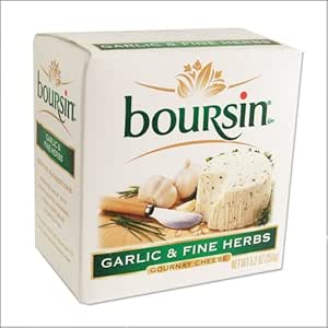 Amazon.com: Boursin Cheese with Garlic and Fine Herbs - Gournay Cheese ...