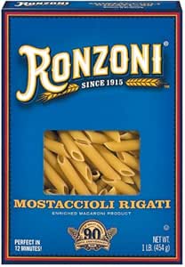 Amazon.com : Ronzoni Mostaccioli Rigati Pasta 16 oz : Rigatoni Pasta ...