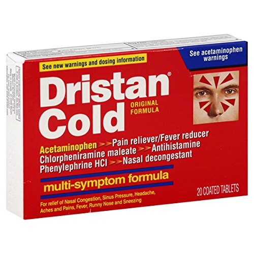 Dristan Cold Tabs Size 20s Dristan Multi-Symptom Cold Relief Tablets in ...
