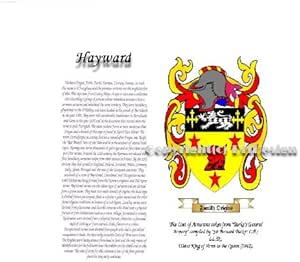 Amazon.com: Hayward Coat of Arms/ Family Crest on Fine Paper and Family ...