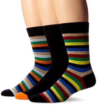 Amazon.com: Ben Sherman Men's 3 Pack James Crew Sock, Multi, Sock Size ...