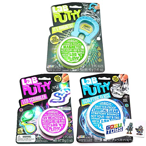 Lab Putty (3 Pack) Magnetic Filled with Magnetic Particles, Sculpting ...
