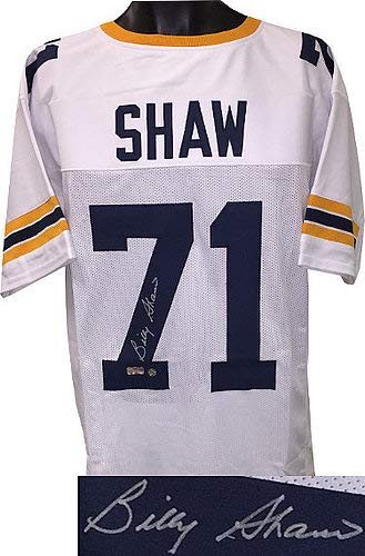 Billy Shaw Autographed Memorabilia White Custom Stitched College ...