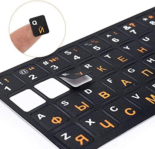 Mars Fox Russian English Keyboard Letters Stickers Frosted Non-Glare ...