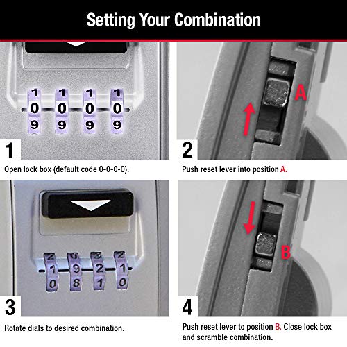 Master Lock 5425D Set Your Own Combination Wall Mount Lock Box with ...