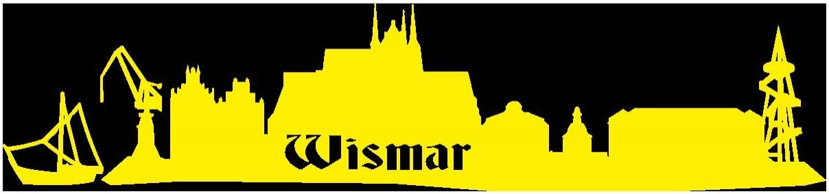 Samunshi® Wandsticker Wismar Skyline wandtatto viele größen und Farben ...