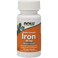 Amazon.com: NOW Supplements, Iron 36 mg, Double Strength, Non ...