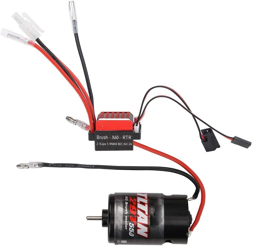 Dilwe ESC RC Brushed Motor, 360A Brushed Electronic Speed Controller ...