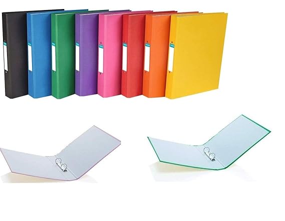 A4 2 Ring Binder File Folder Bright Colours Holds 190 Sheets 25 mm ...