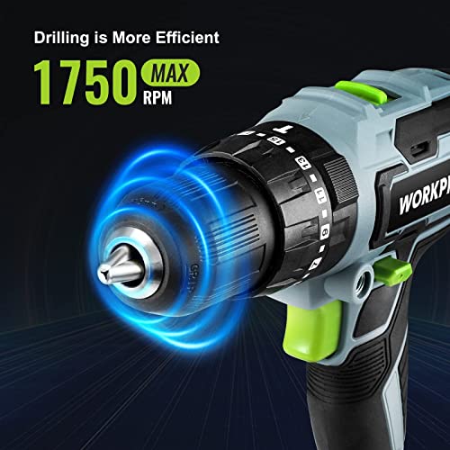 WORKPRO 20V Max Cordless Drill Driver Set, Electric Power Impact Drill ...