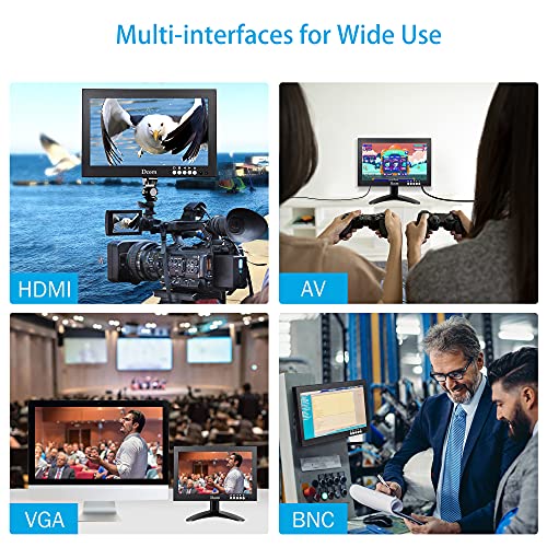 Dcorn 8 inch Mini Monitor, Small HDMI Monitor 1280x720 16:9 IPS Metal ...