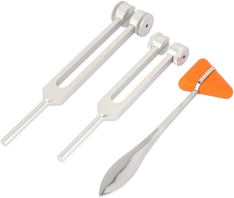3 Pcs 128Hz+256Hz Aluminum Alloy Tuning Fork, Silver Tuning Fork Set ...