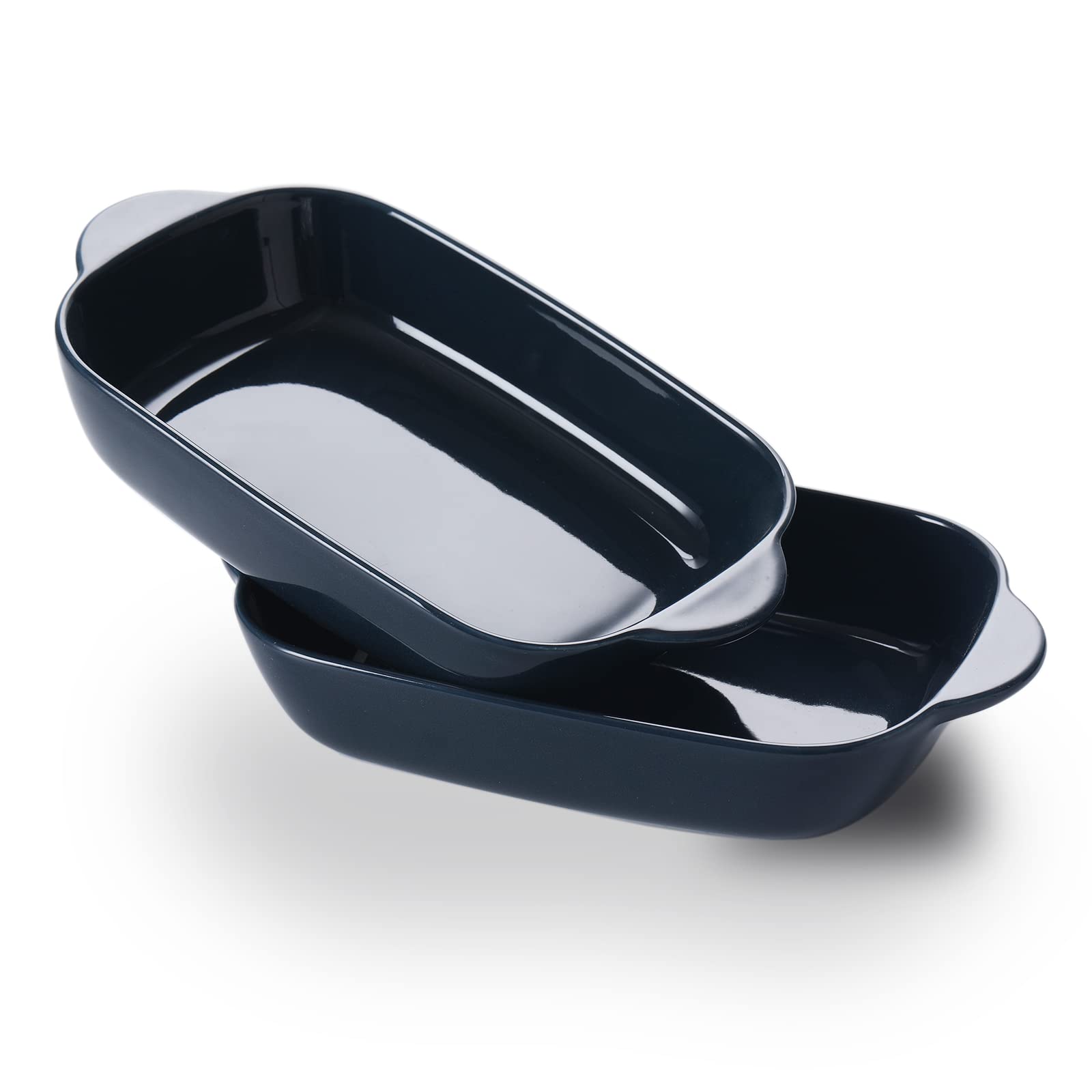 LEETOYI Ceramic Small Baking Dish, Porcelain 2-Piece Rectangular ...