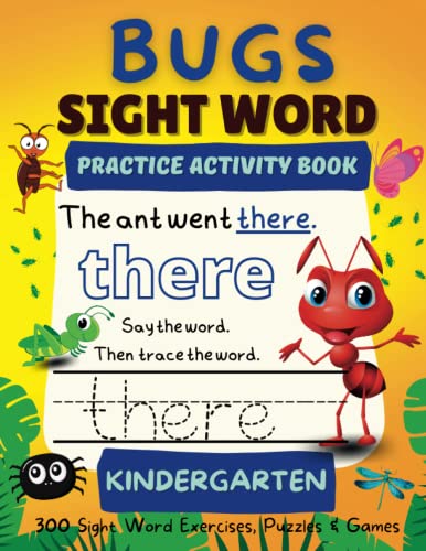 Mua Bugs Kindergarten Sight Word Practice Activity Book: Over 300 Bugs ...