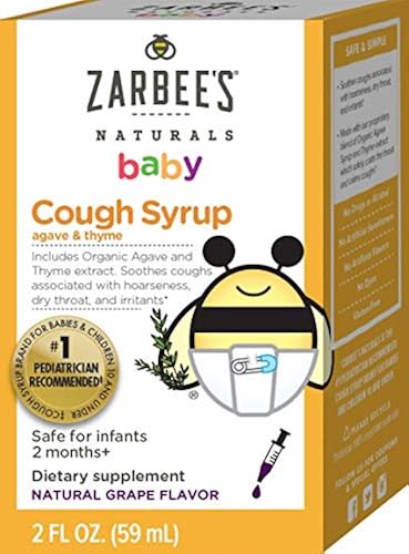 Zarbee's Naturals Baby Cough Syrup with Agave & Thyme, Natural Grape ...