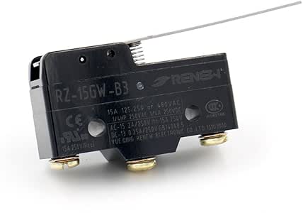 Amazon.com: Baomain Micro Switch RZ-15GW-B3 15A Long Lever Arm SPDT Snap Action: Home Improvement
