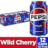 Pepsi Cola Soda Pop Natural Flavor, Wild Cherry, 12 Fl Oz Cans, 12 Pack ...
