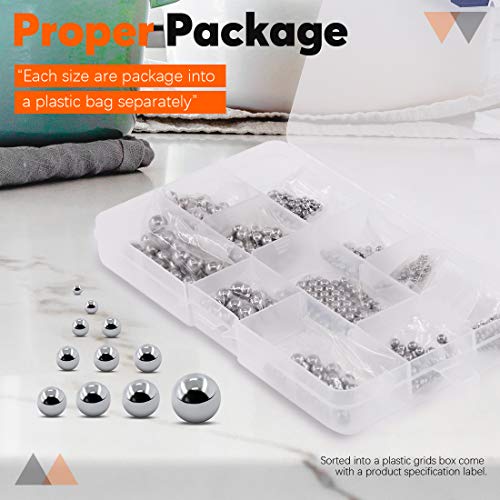 Rustark 510 Piece 11 Sizes Metric Precision Chrome Steel Assorted Loose Bicycle Bearing Ball ...