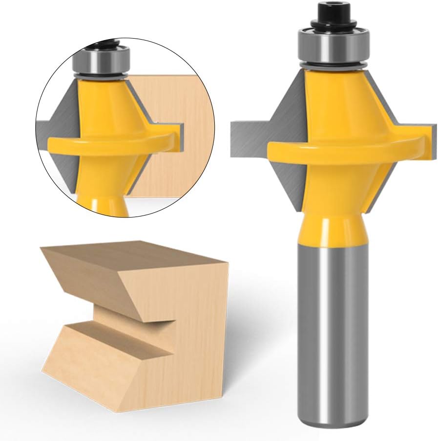 Mesee 120 Degree Matched Tongue and Groove Router Bit Set with Edge ...