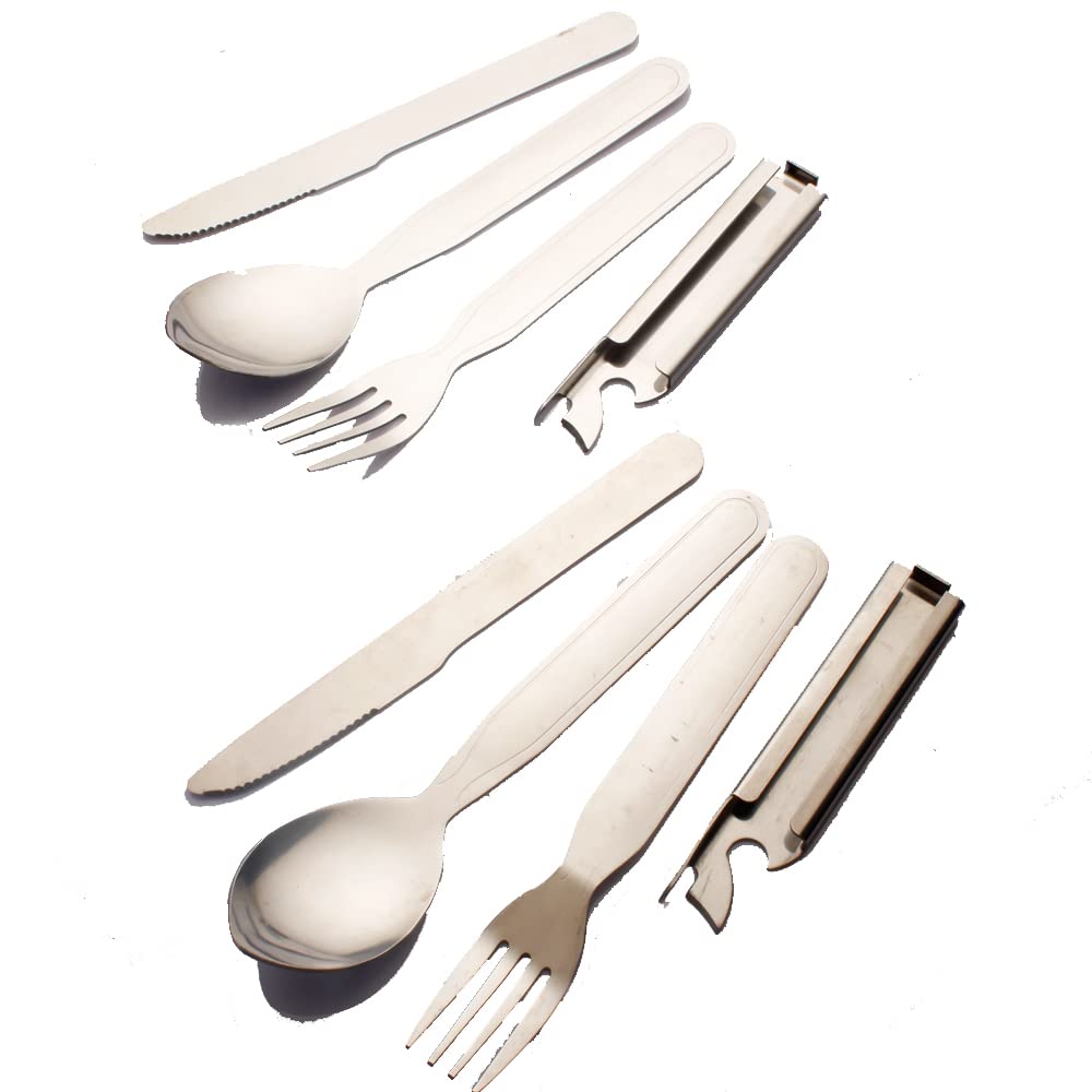 Enwinner 2 Set Picnic Flatware Set, Cutlery Set Extra Strong Ultra ...