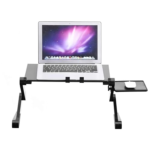 Height Adjustable Laptop Desk, 360 Degree Foldable Handy Computer Stand ...