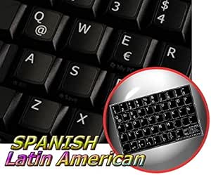Amazon.com: Spanish (Latin American) Non-Transparent Keyboard Sticker ...
