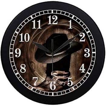 Amazon.com: Large Cowboys Western Bar Wall Clock: Home & Kitchen
