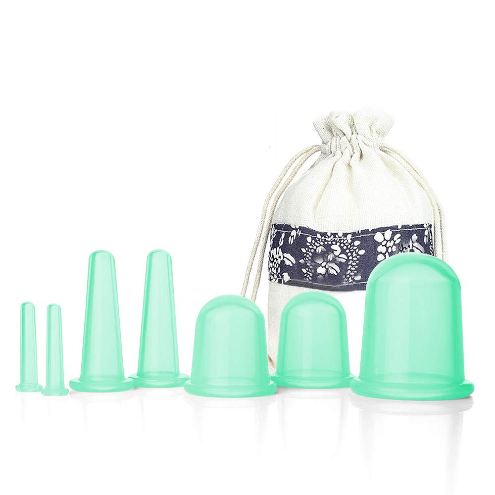 Facial Cupping Set Silicone Face Cupping Massage Therapy Sets 7Pcs ...