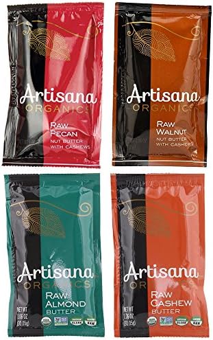 Artisana Organics - Nut Butters Squeeze Packs 4 Flavor Sampler Bundle ...