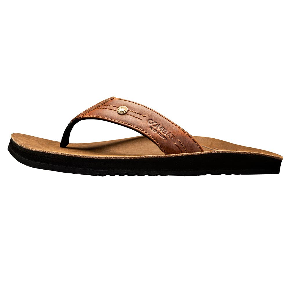 Mua Combat Flip Flops Mens AK Brown Leather Ergo Mens Flip Flops - Bad ...