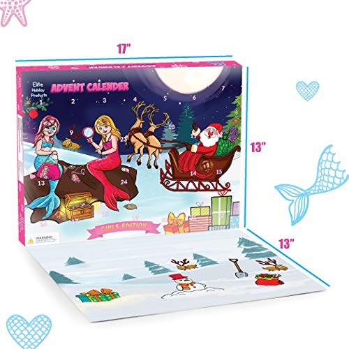 Advent Calendars for Girls – NEW 2021 Girl Set -Mermaid Theme -24 Days ...