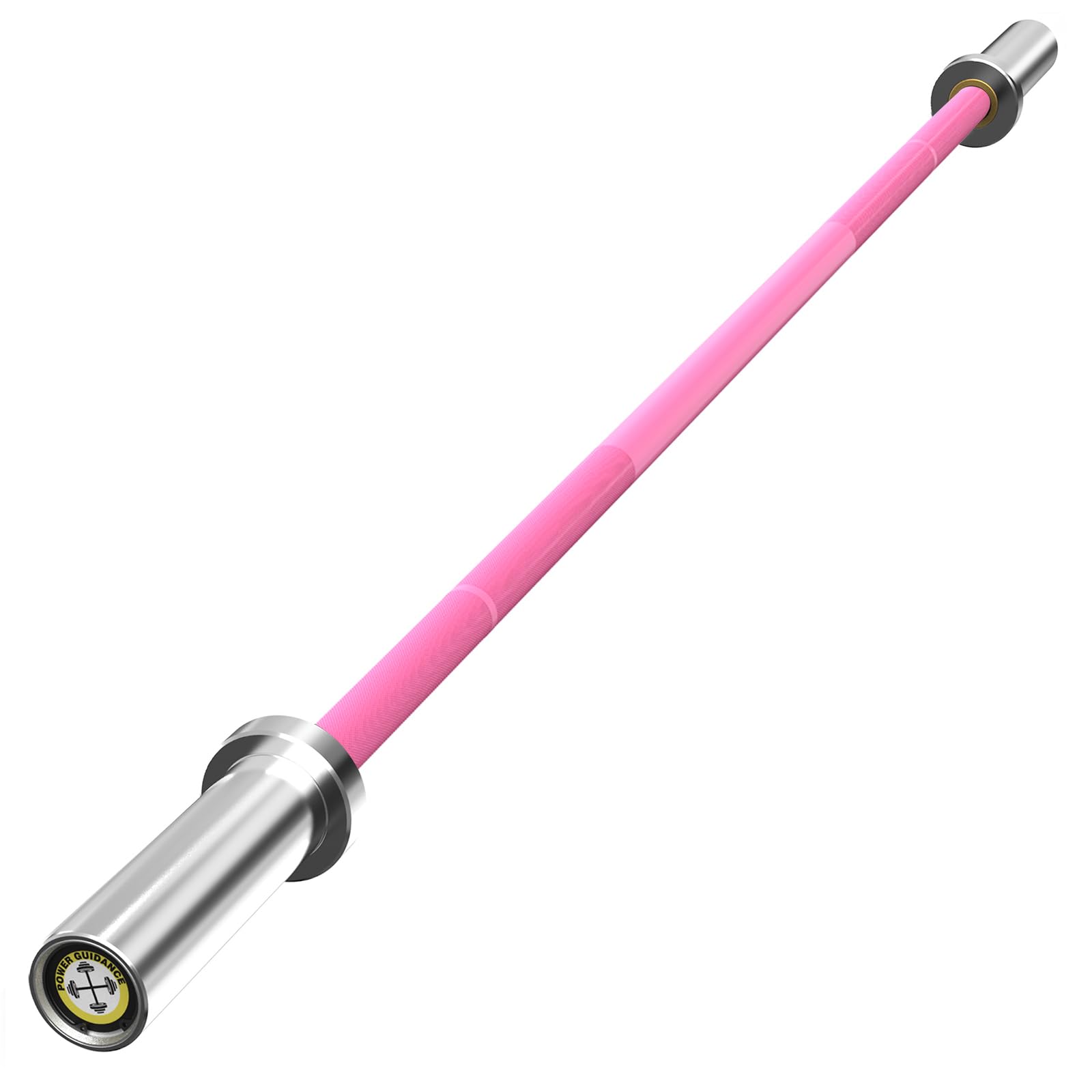 POWER GUIDANCE Chrome Olympic Barbell Bar, Weight Bar for lifting, Hip ...