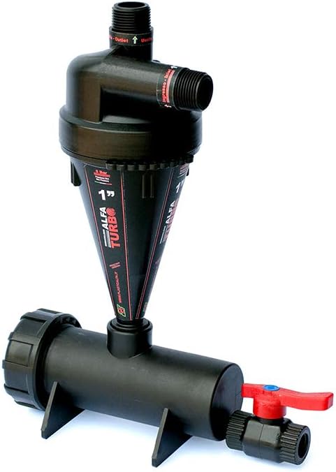 WaterShop Hydrocyclone Filter ø 1″ Sand Separator 10FLI110, Black ...