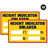 2 x Commercial Vehicle CAB Height Indicator HGV Sticker Decal 15cm ...