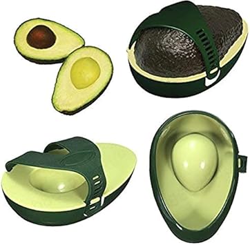 AYUN 1PC Green Avocado Holder Container Plastic Avocado Storage Keeper ...