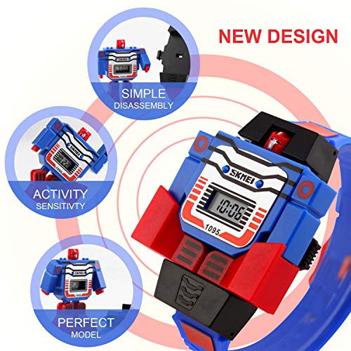 Kids Toys Watch, Boys Cartoon Robot Transformer Toy Hero Amazing ...