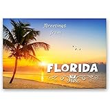 Amazon.com : Florida MAP Postcard Set of 20 Identical Postcards. FL ...