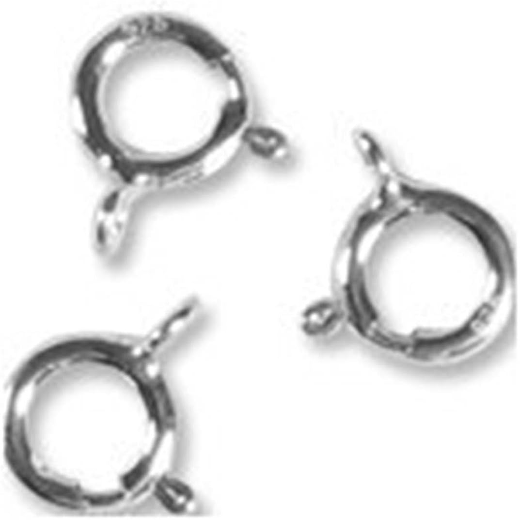 Amazon.com: (10) 7mm Spring Ring Clasp Sterling Silver Closed Ring ...