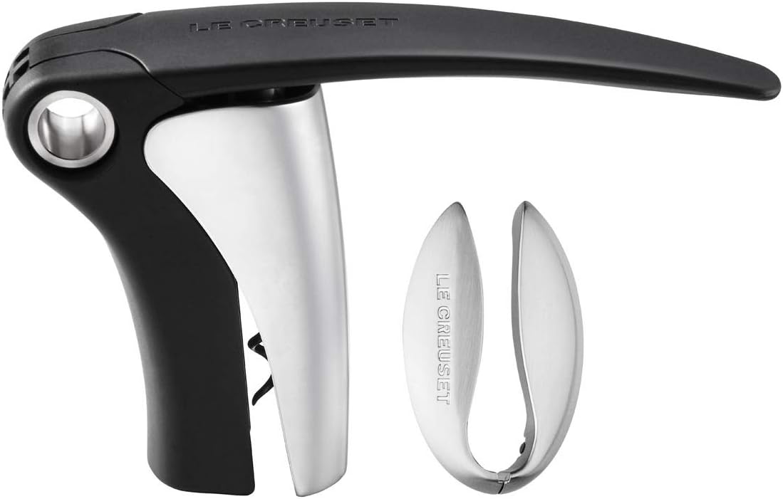 LE CREUSET Wine Accessory Gift Set with Lever Corkscrew and Foil Cutter ...
