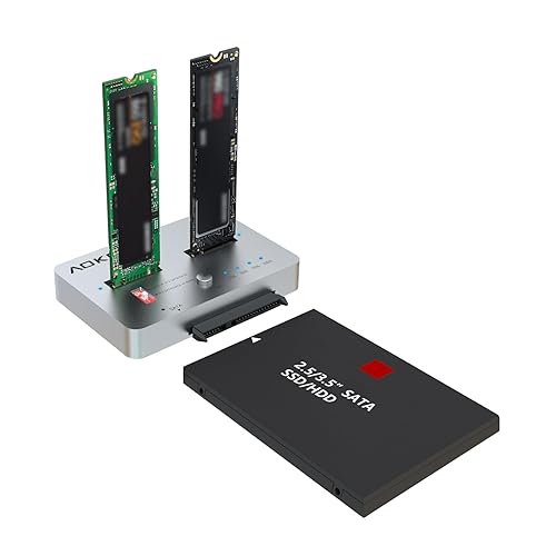 AOKO M.2 Duplicator NVMe to SATA SSD Cloner Docking Staion for M.2 PCIe ...